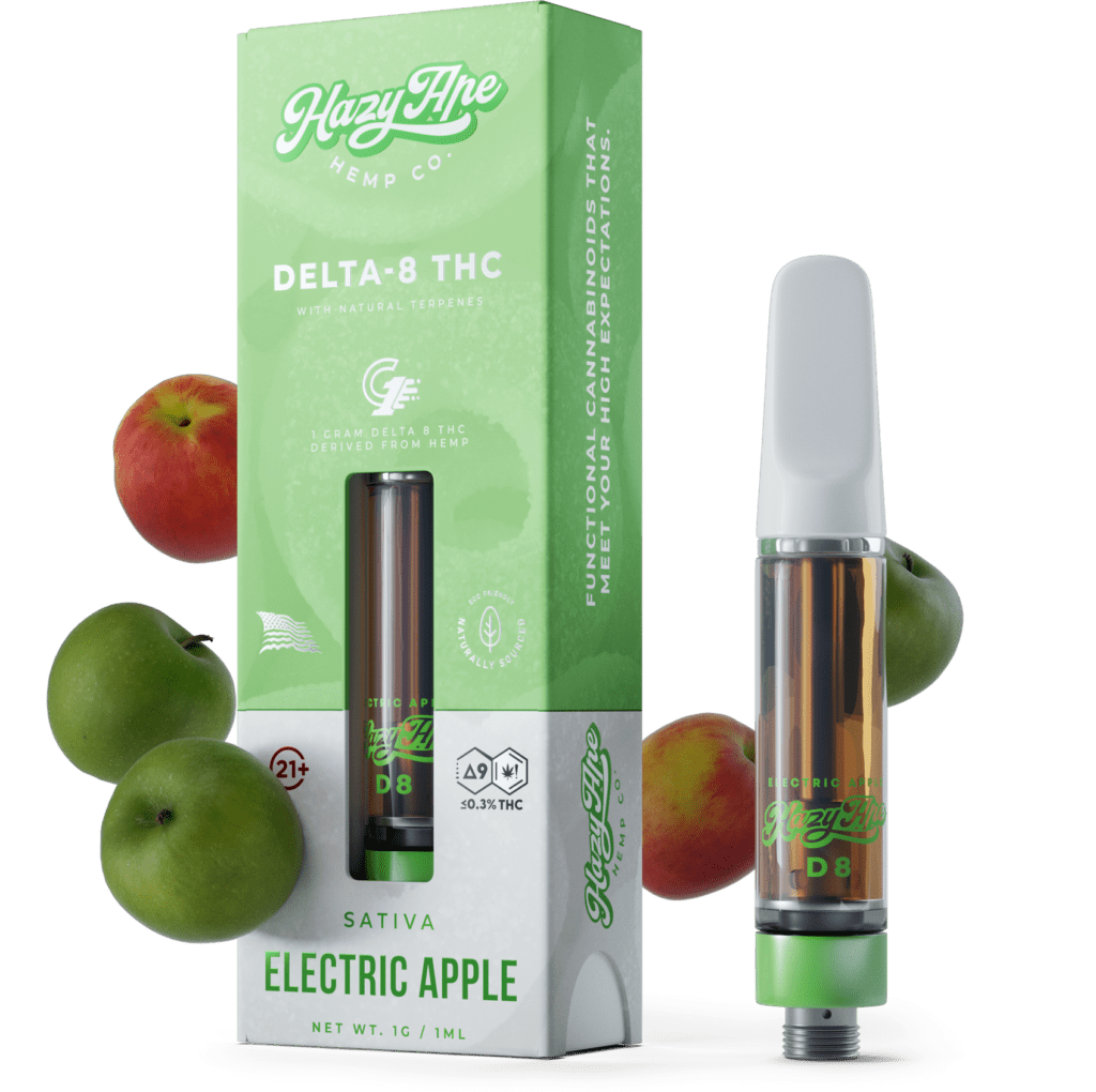 Electric Apple Delta 8 Vape Cartridge - Hazy Ape