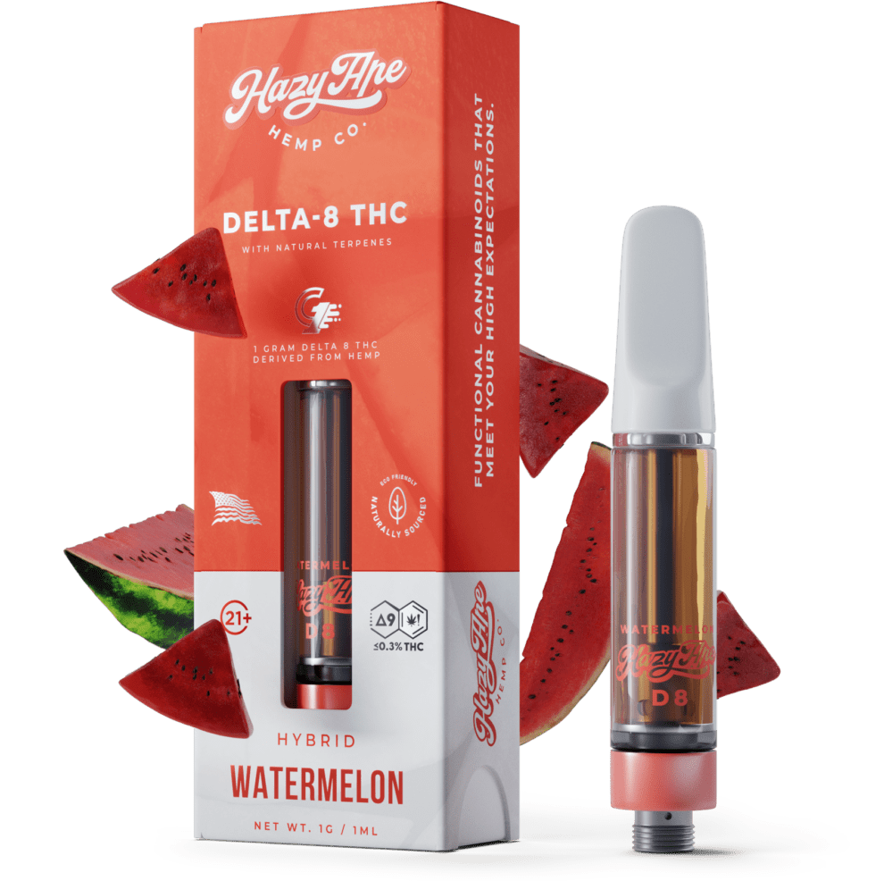 Watermelon Delta-8 Vape Cartridge - Hazy Ape